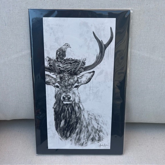 Andy Kerr | Art | Andy Kerr Wildlife Signed Print Stag Raven 5x Land ...